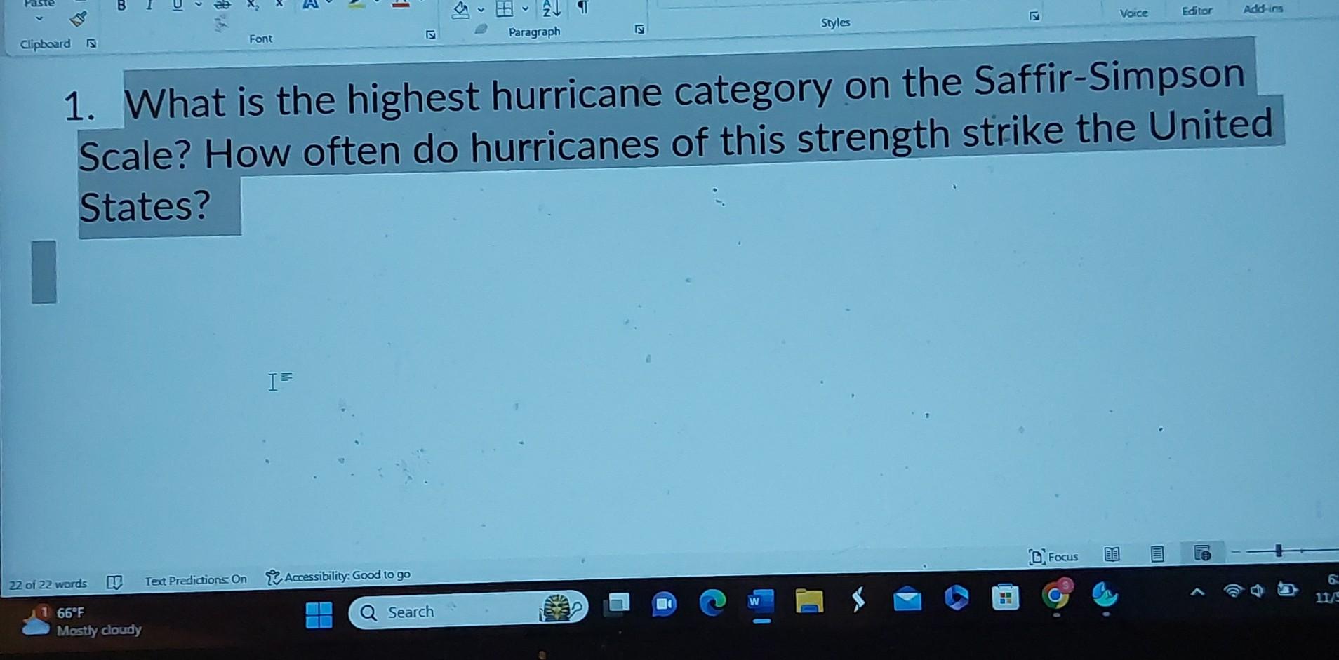 Solved 1. What is the highest hurricane category on the | Chegg.com