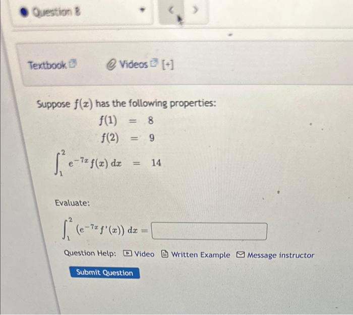 Solved Suppose f(x) has the following properties: | Chegg.com
