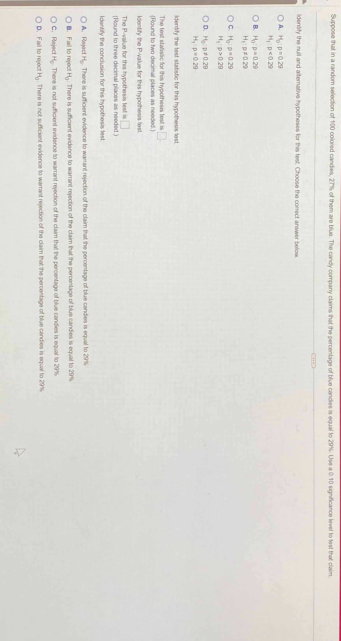Solved Identify the null and alternative hypotheses for this | Chegg.com