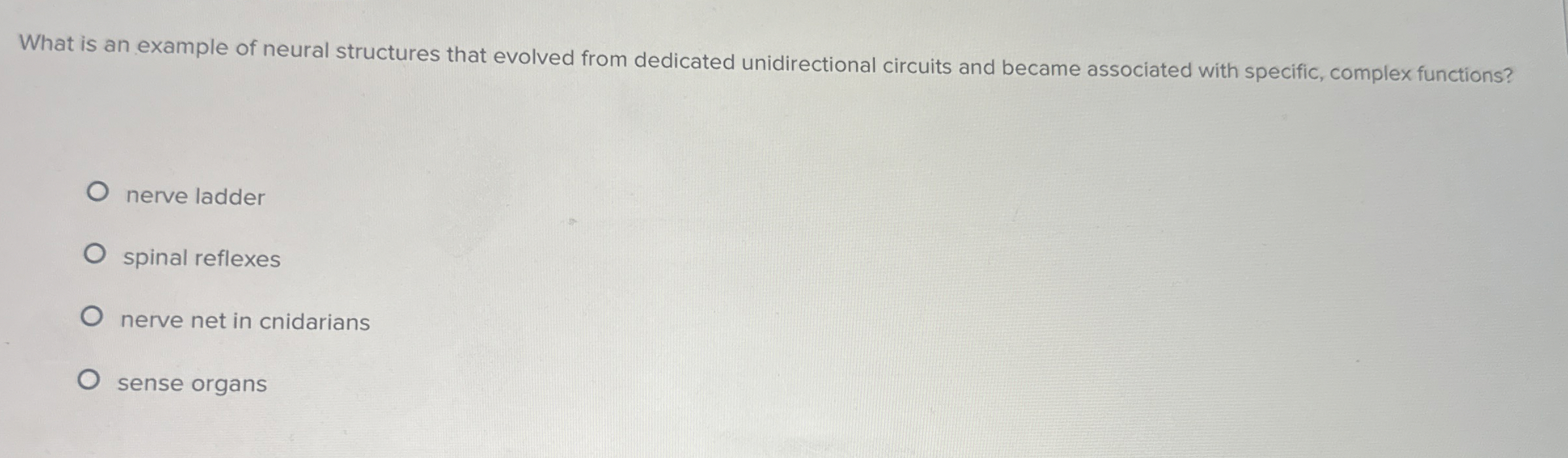 Solved What is an example of neural structures that evolved | Chegg.com