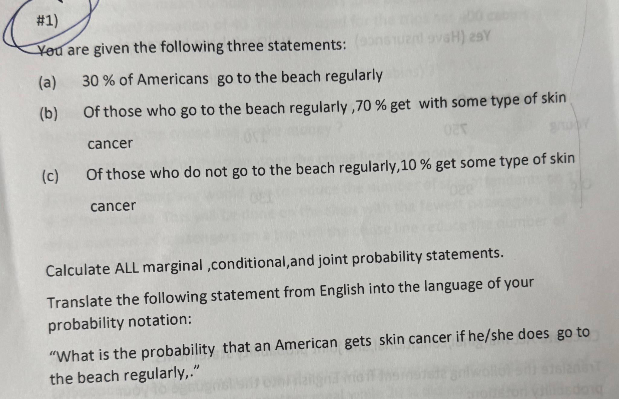 Solved #1)You are given the following three | Chegg.com