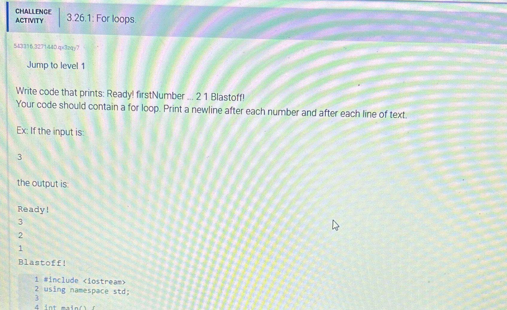 Solved CHALLENGEACTIVITY3.26.1: For | Chegg.com Solved CHALLENGEACTIVITY3.26.1: For | Chegg.com
