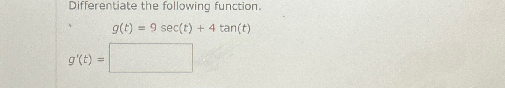 Solved Differentiate the following | Chegg.com