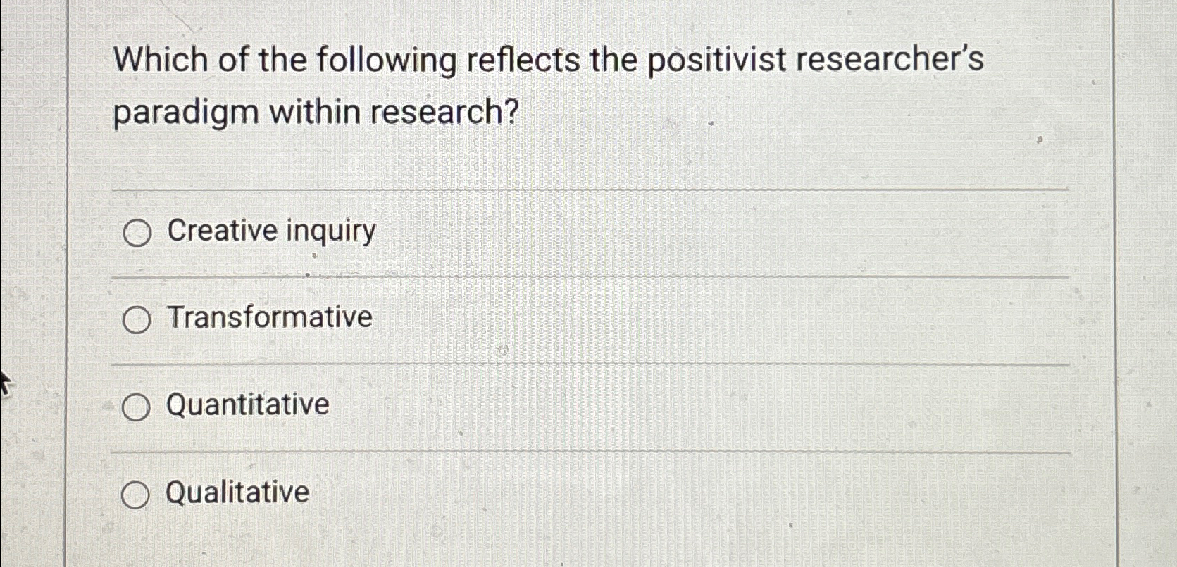 Solved Which of the following reflects the positivist | Chegg.com