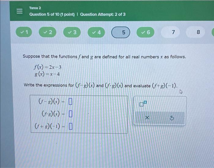 Solved Suppose that the functions f and g are defined for | Chegg.com