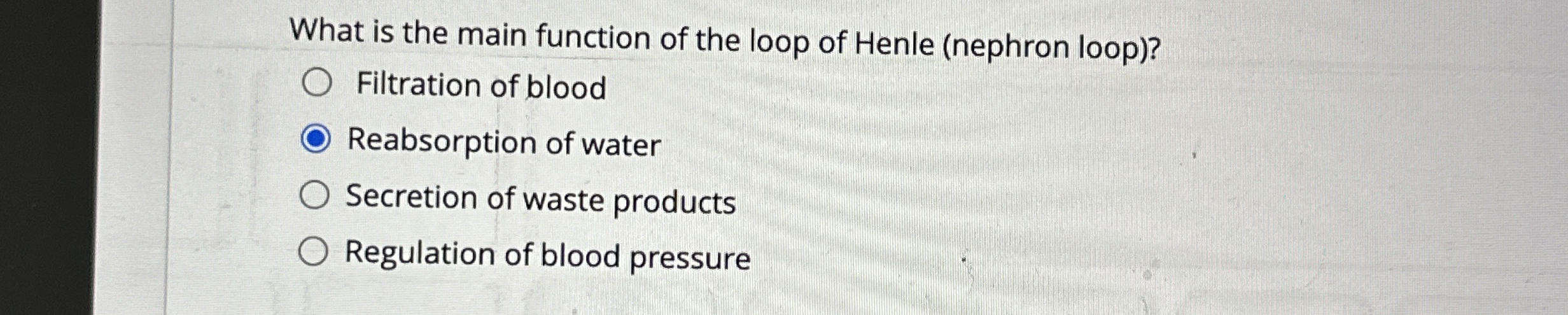 Solved What is the main function of the loop of Henle | Chegg.com