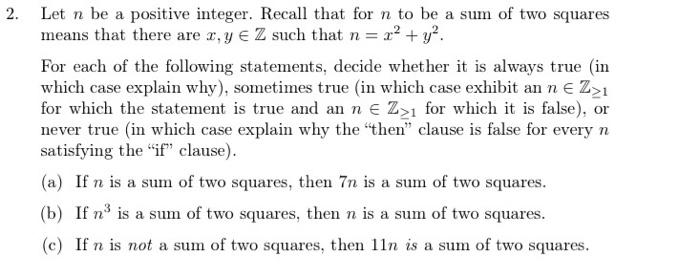 Solved Let n be a positive integer. Recall that for n to be | Chegg.com