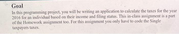 Solved Goal In this programming project, you will be writing | Chegg.com