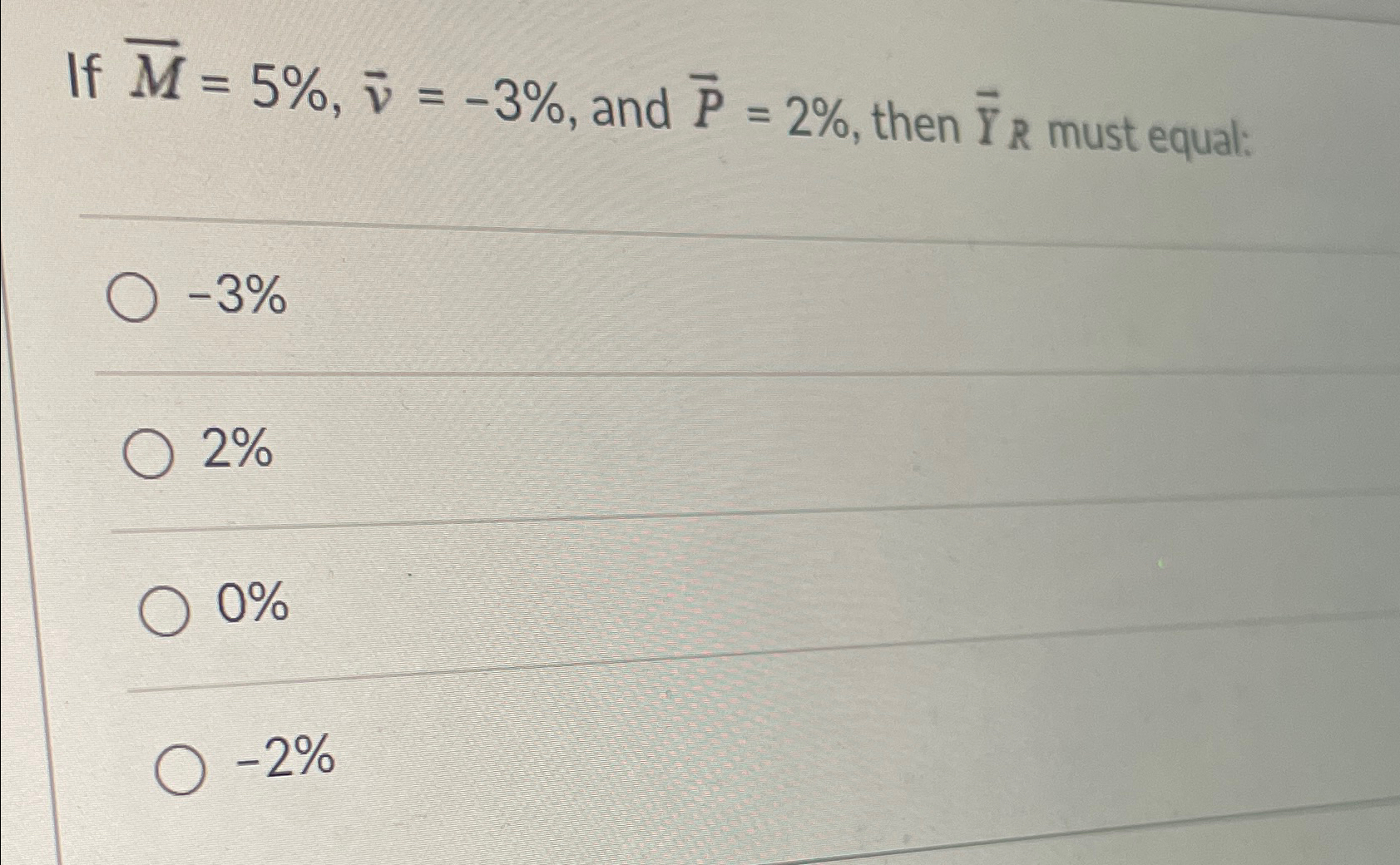 Solved If vec(M)=5%,vec(v)=-3%, ﻿and vec(P)=2%, ﻿then | Chegg.com