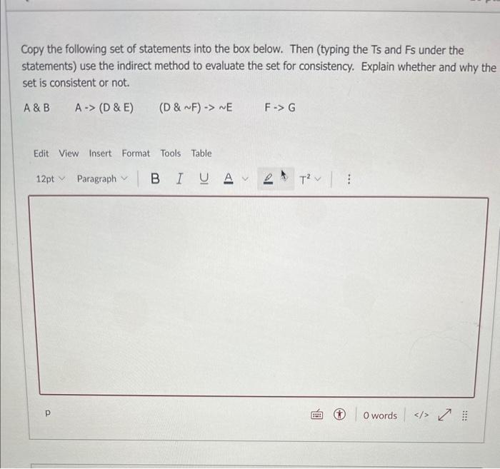 Copy the following set of statements into the box | Chegg.com