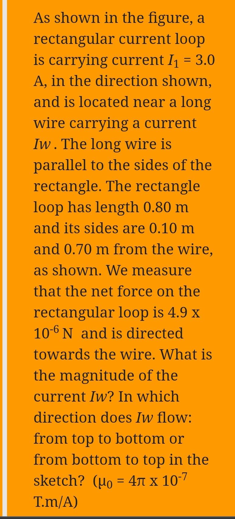 Solved As shown in the figure, a rectangular current loop is | Chegg.com