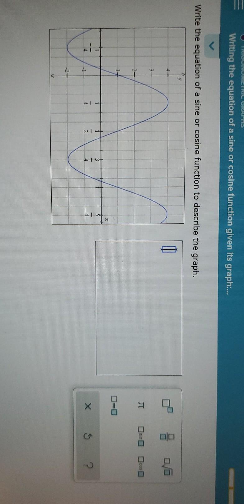 Solved Trigonometric Graphs Writing The Equation Of A Sine