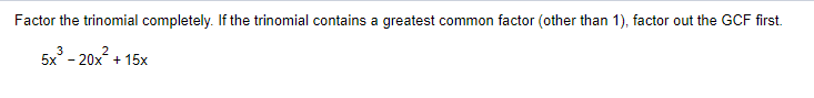 Solved Factor the trinomial completely. If the trinomial | Chegg.com