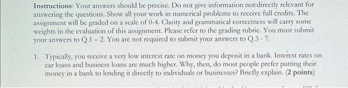 Solved Instructions: Your answers should be precise. Do not | Chegg.com