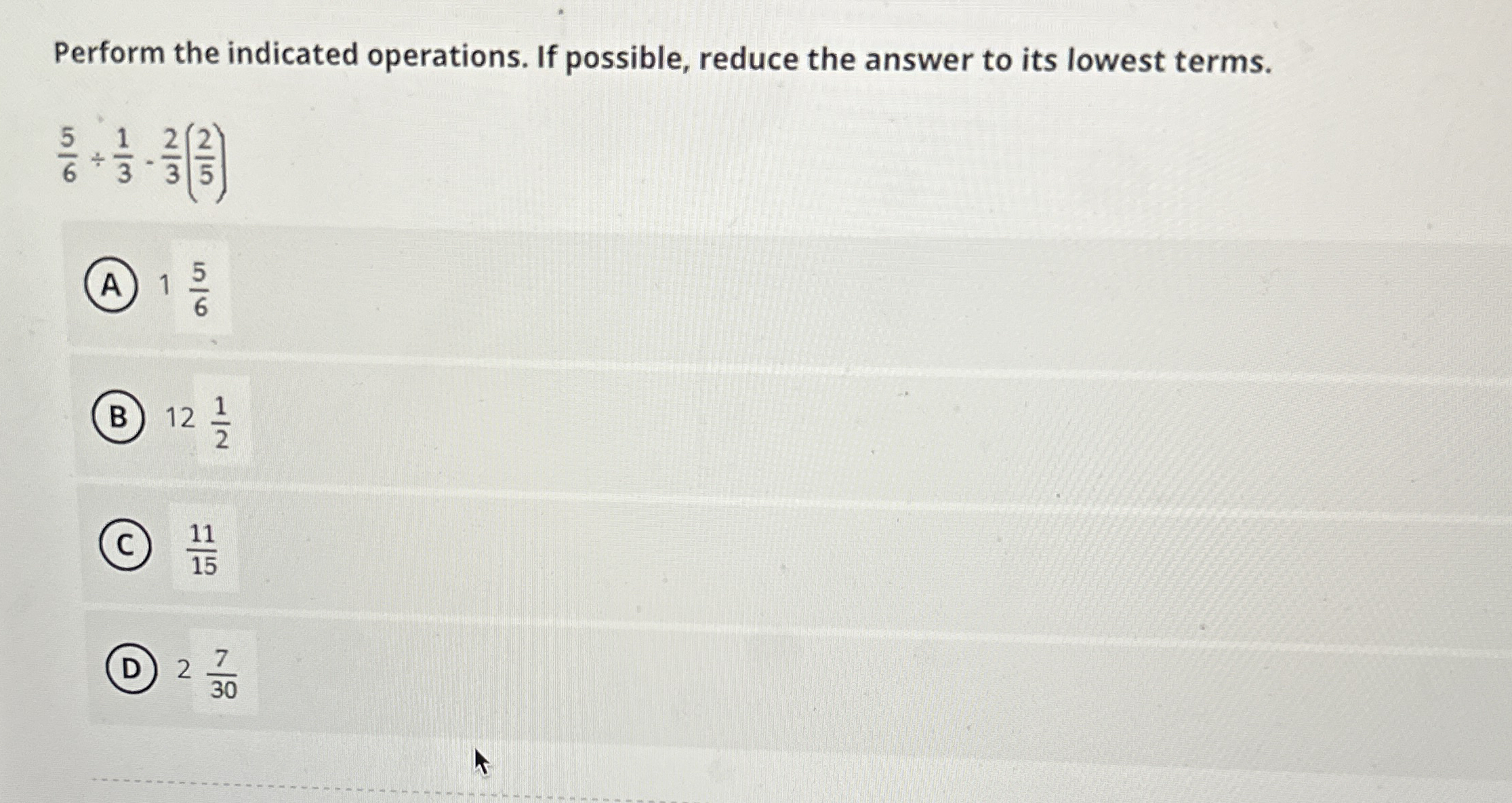 Solved Perform the indicated operations. If possible, reduce | Chegg.com