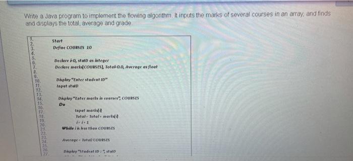 Solved Write a Java program to implement the flowing | Chegg.com