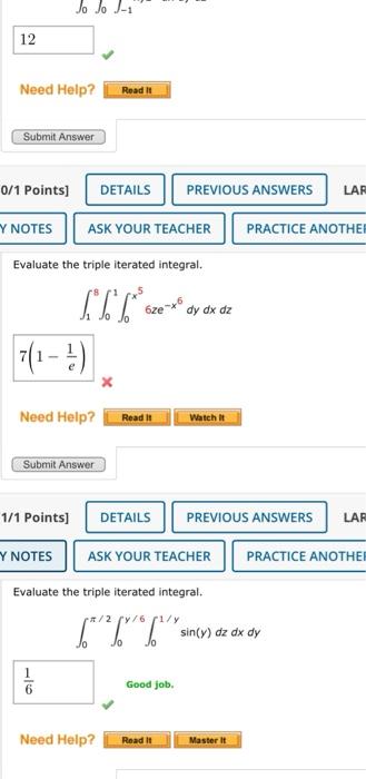 Solved Evaluate the triple iterated integral. | Chegg.com