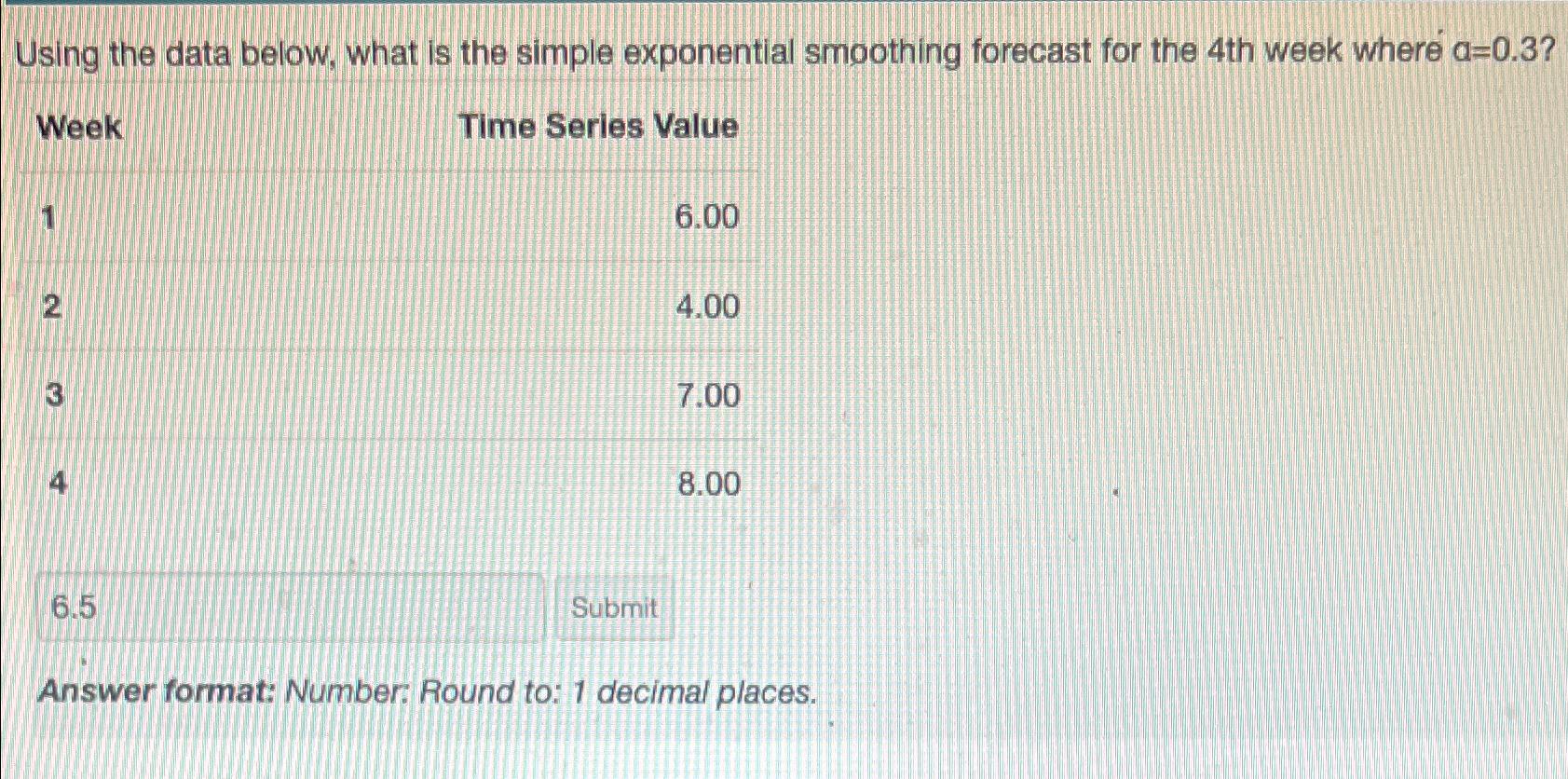 Solved Using the data below, what is the simple exponential | Chegg.com