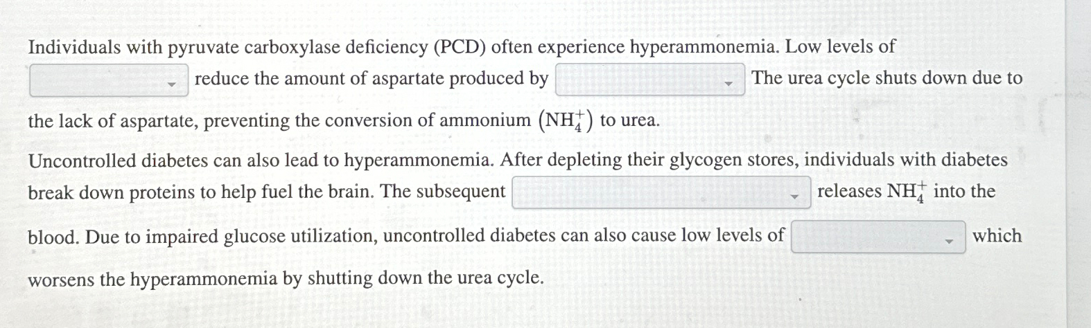 Solved Individuals with pyruvate carboxylase deficiency | Chegg.com