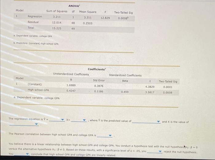 Solved 3. Interpreting statistical software output in | Chegg.com