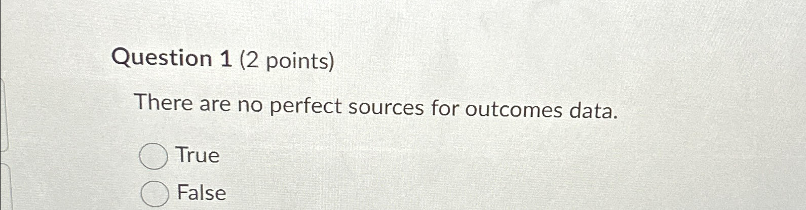 Solved Question 1 (2 ﻿points)There are no perfect sources | Chegg.com