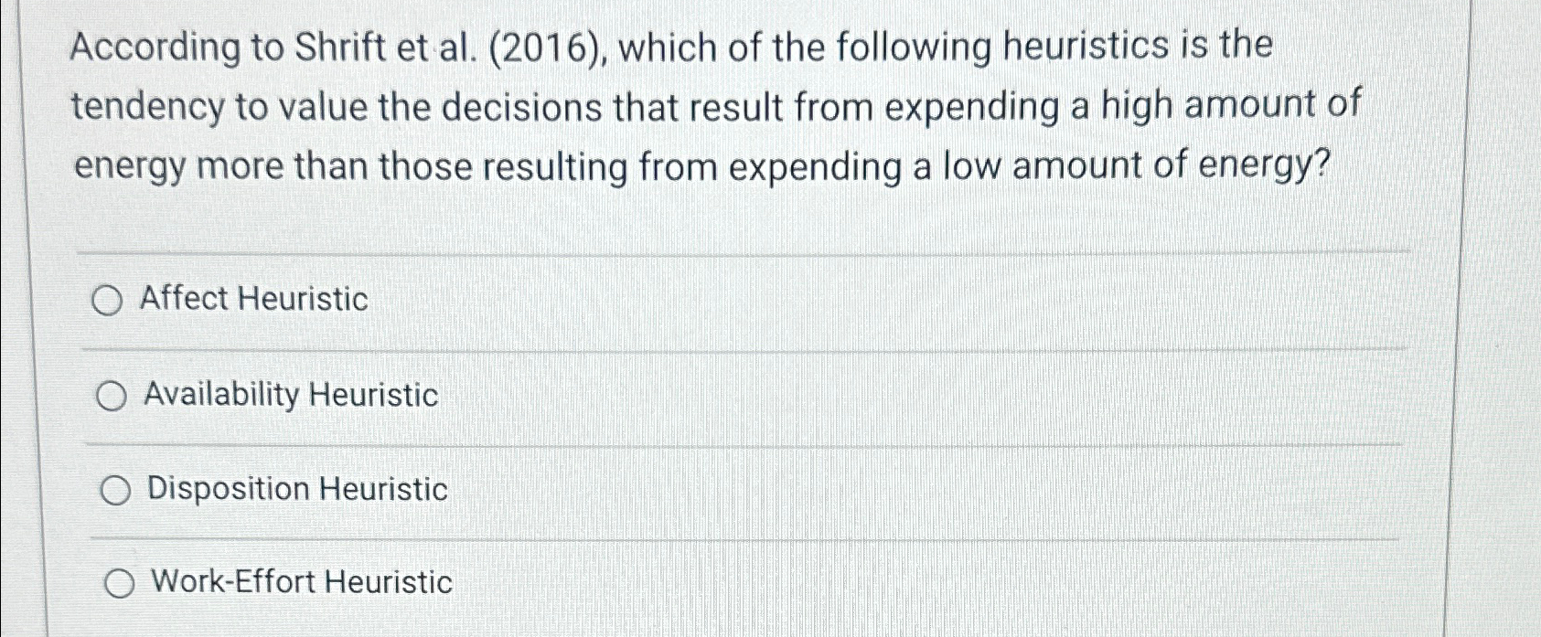 Solved According to Shrift et al. (2016), ﻿which of the | Chegg.com