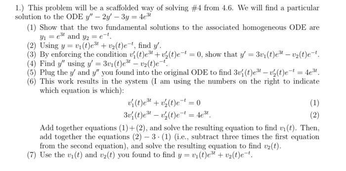 Solved 1.) This problem will be a scaffolded way of solving | Chegg.com