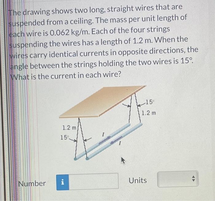 Solved The drawing shows two long, straight wires that are | Chegg.com
