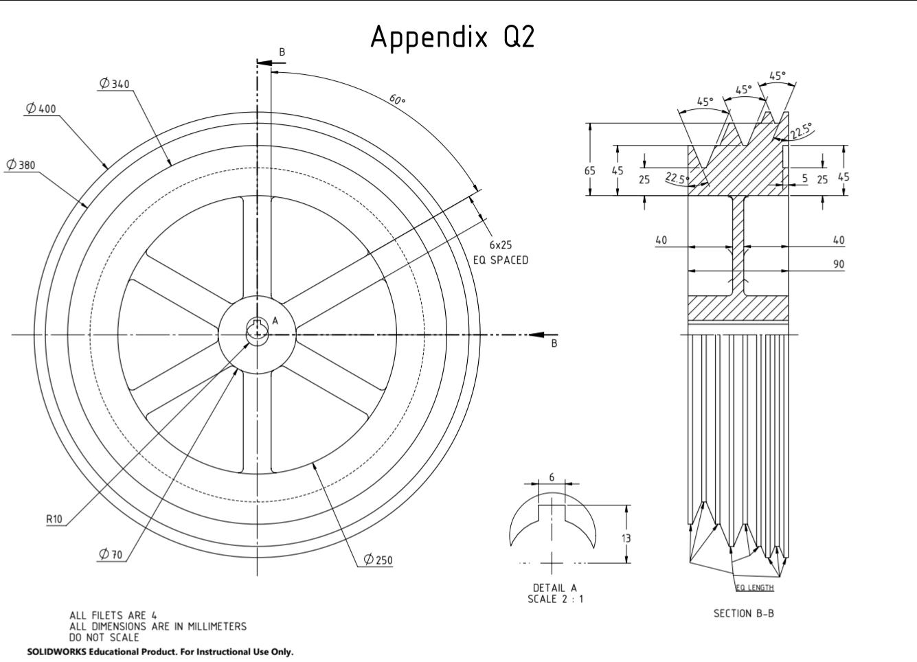 [Solved]: QUESTION 2: Construct 3D solid model of the objec