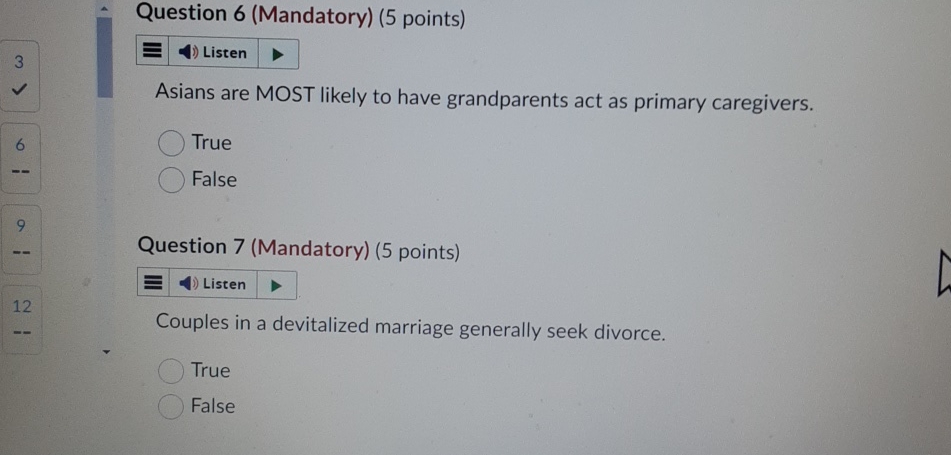 Solved Question 6 (Mandatory) (5 ﻿points)ListenAsians are | Chegg.com