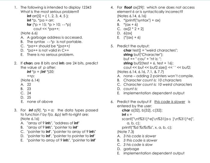 Solved 1. The following is intended to display 12345 What is | Chegg.com