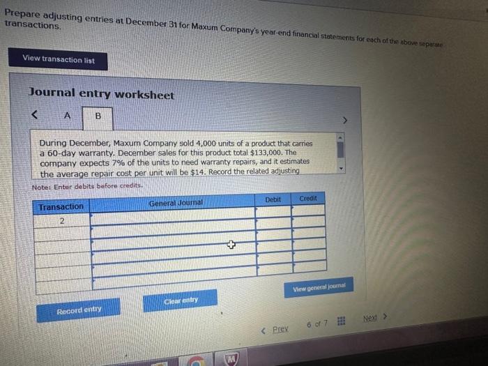 Solved Exercise 11-15 (Algo) Accounting for estimated | Chegg.com