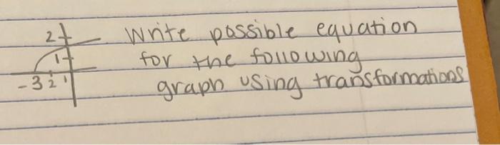 Solved Write possible equation for the following graph using | Chegg.com