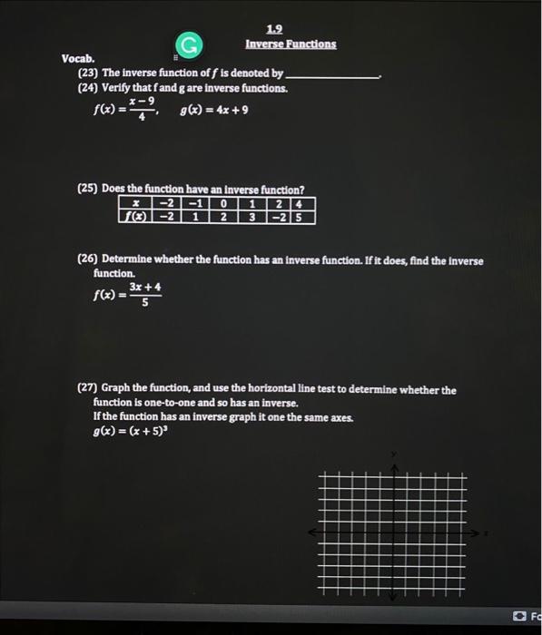 Solved Pre-calculus Homework 1 (14) Determine whether the | Chegg.com
