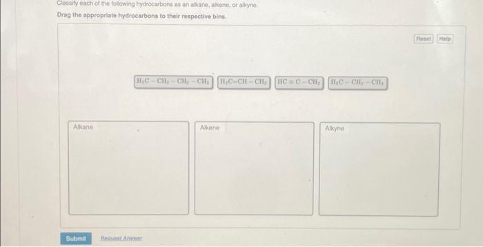 Solved Classify each of the following hydrocarbons as an | Chegg.com