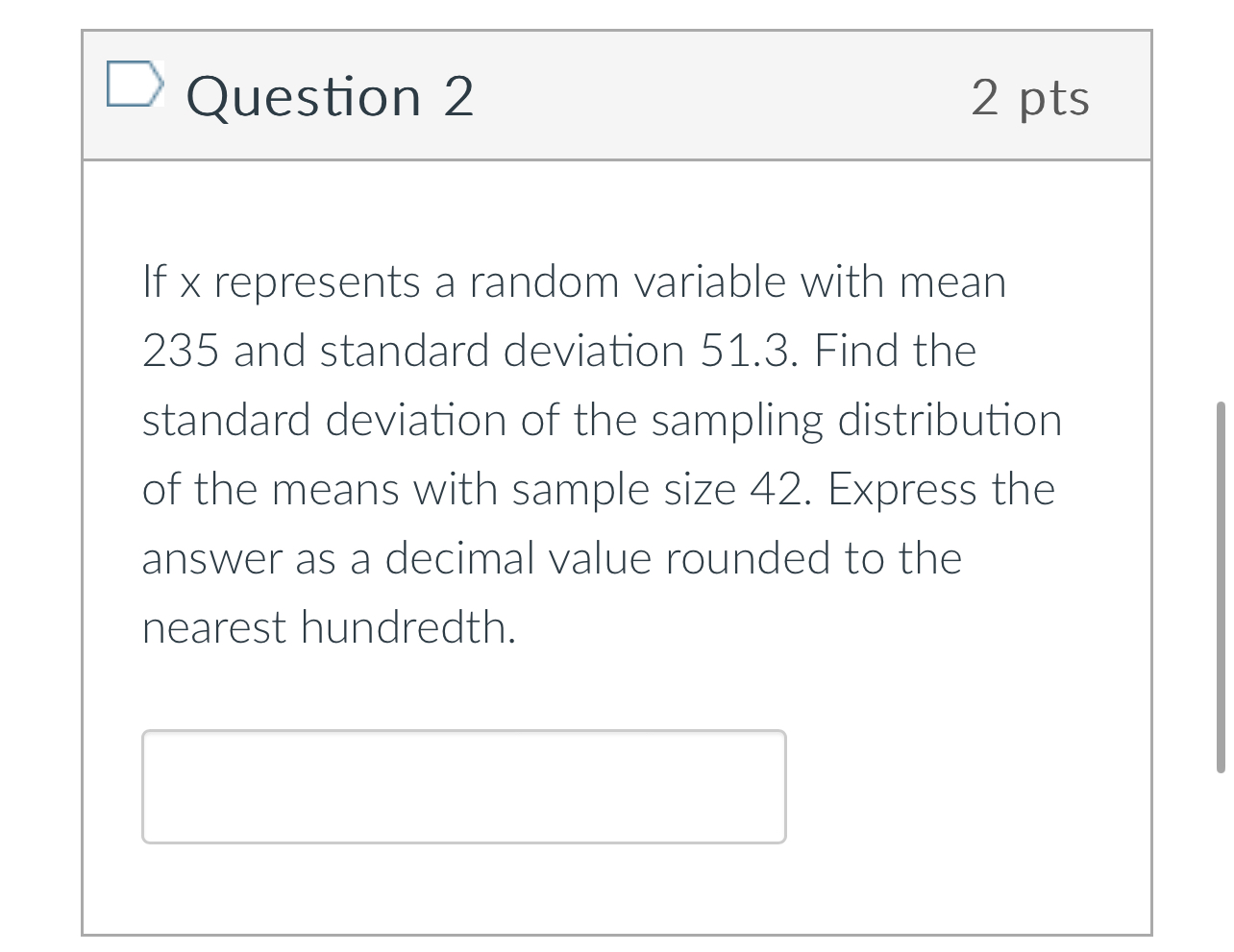 Solved Question 22 ﻿ptsIf x ﻿represents a random variable | Chegg.com