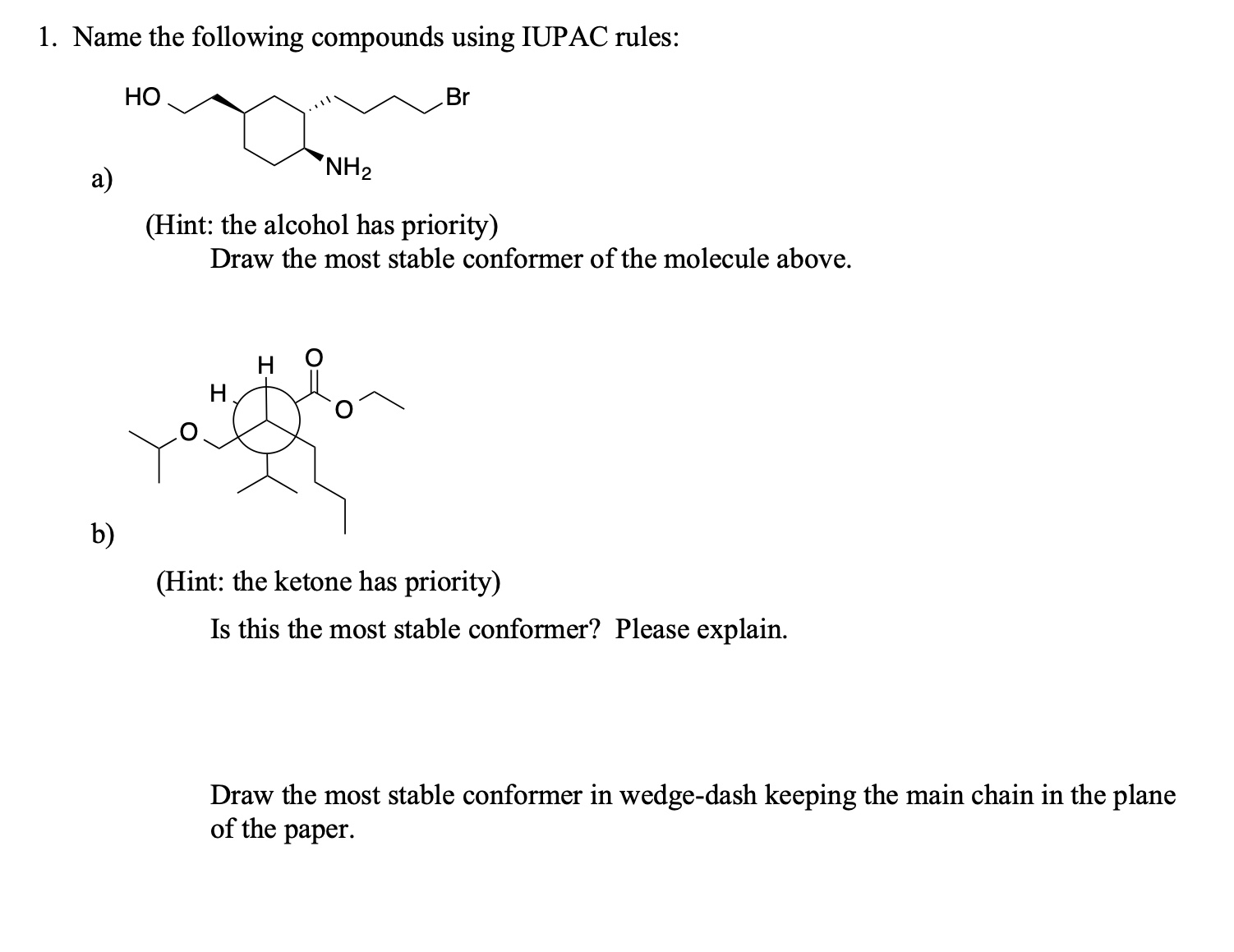 Solved Name the following compounds using IUPAC | Chegg.com