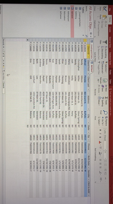 Solved 1. Create a query to find all records in the | Chegg.com