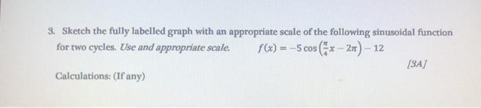 Solved 3. Sketch the fully labelled graph with an | Chegg.com