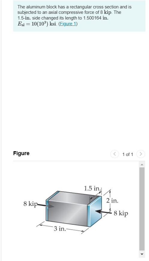 The aluminum block has a rectangular cross section | Chegg.com