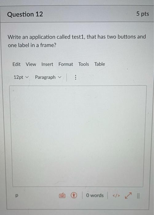 Solved Question 1 1 pts The fundamental class of GUI | Chegg.com