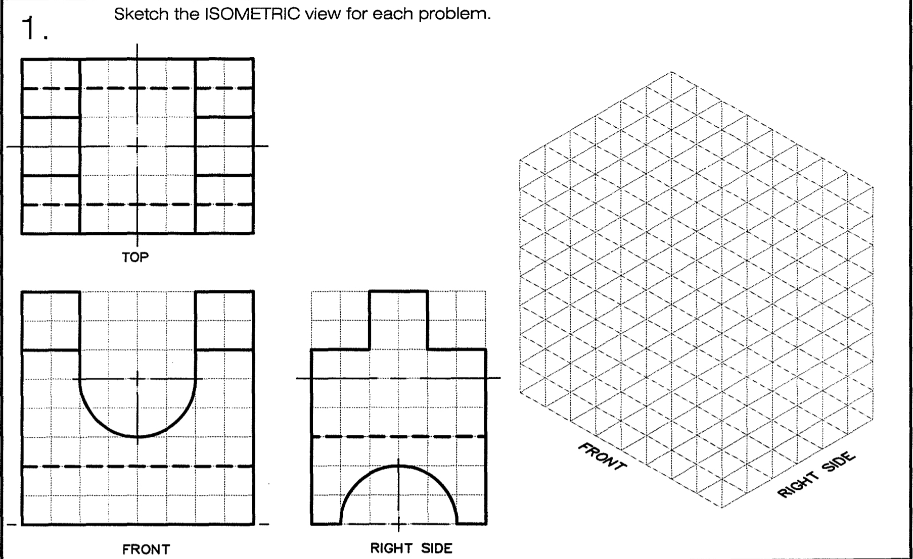 Solved 1 .Sketch the ISOMETRIC view for each problem. | Chegg.com