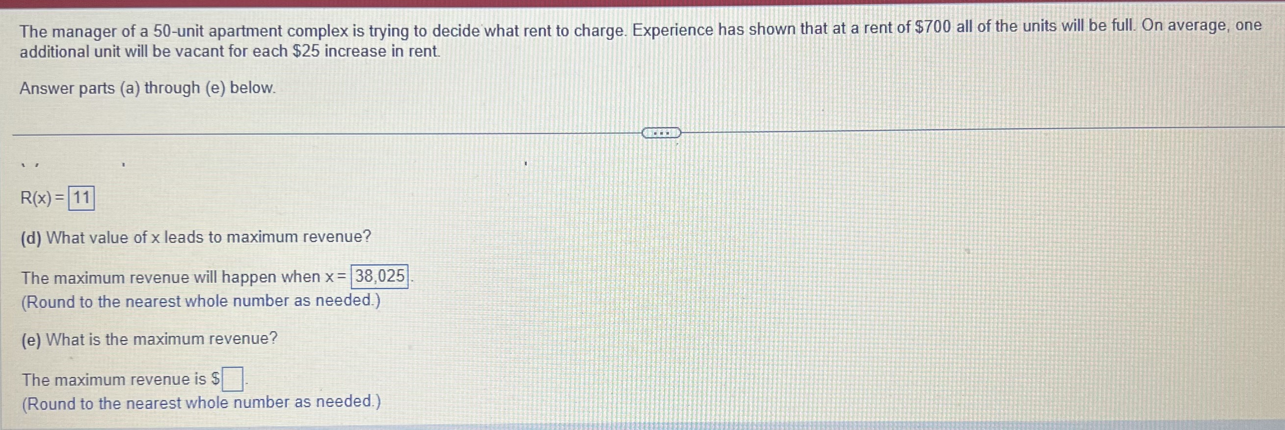 Solved The manager of a 50 -unit apartment complex is trying | Chegg.com