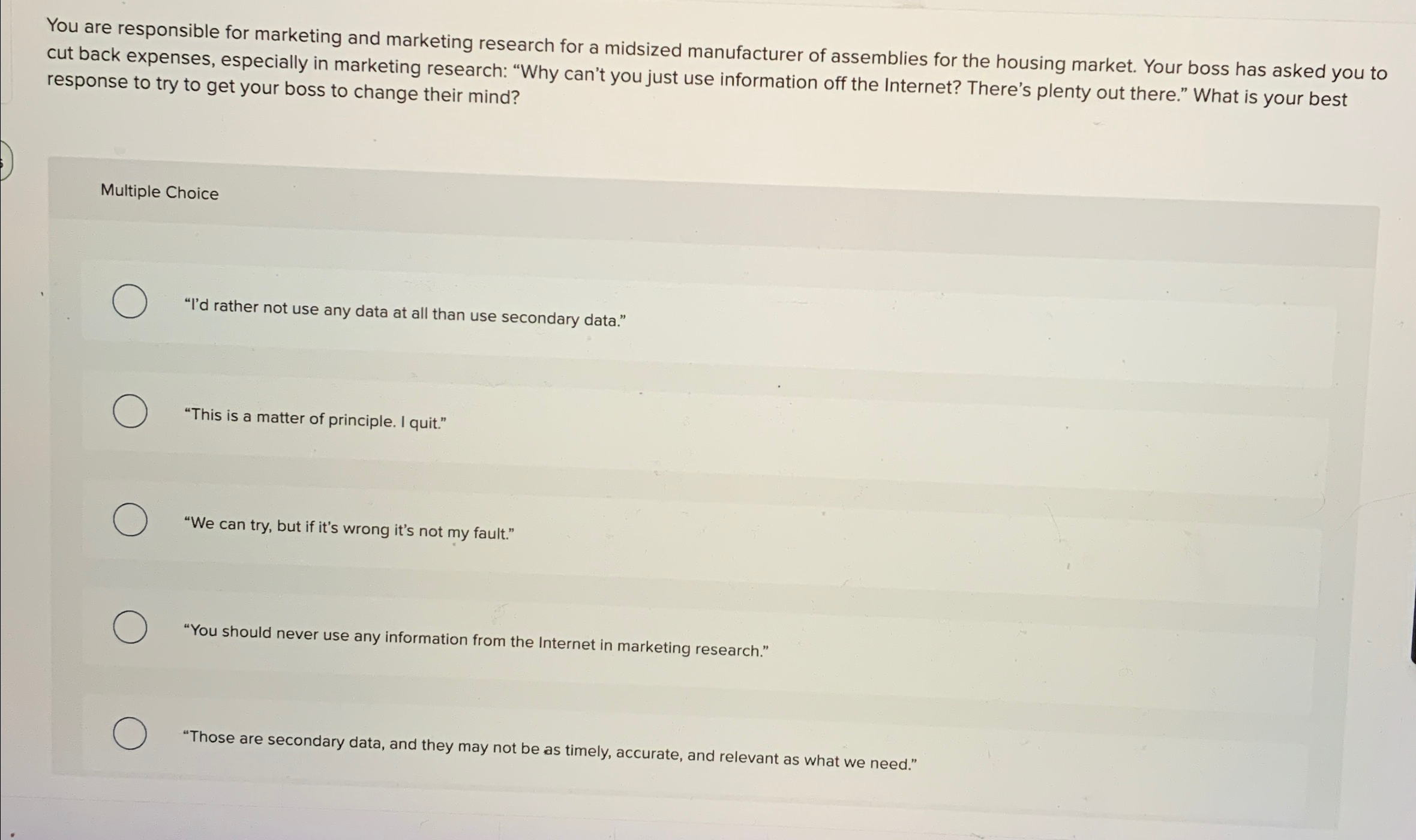 Solved You are responsible for marketing and marketing | Chegg.com