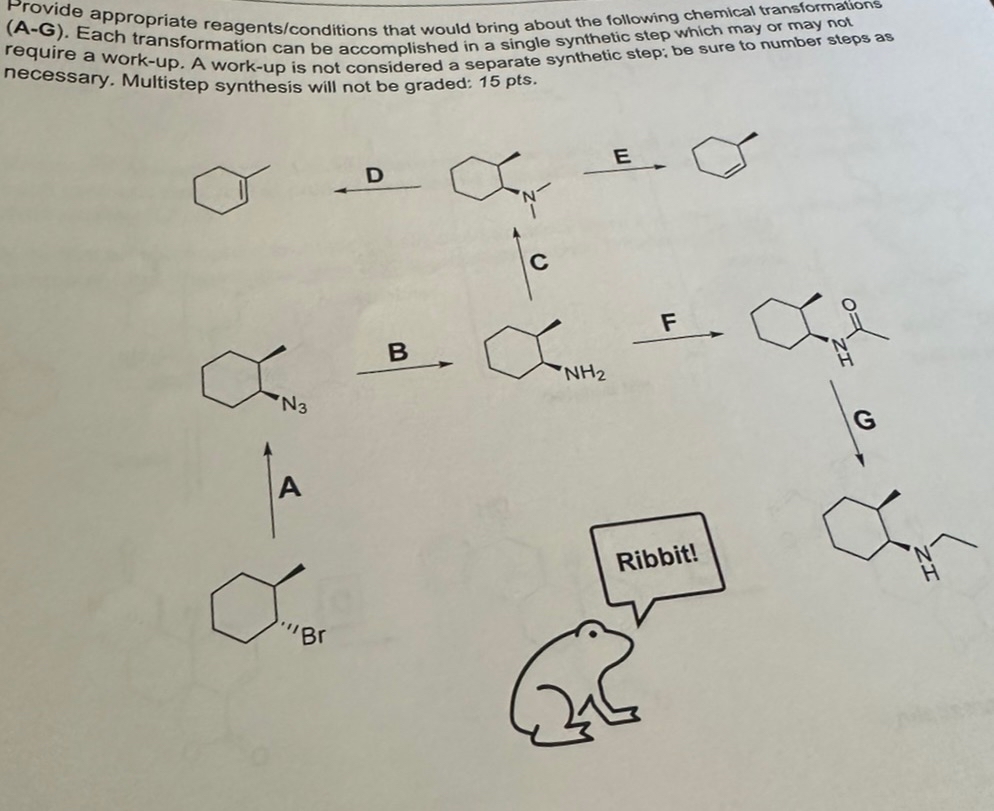 Solved Provide appropriate reagents/conditions that would | Chegg.com