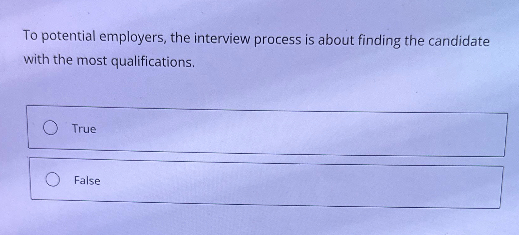 Solved To potential employers, the interview process is | Chegg.com
