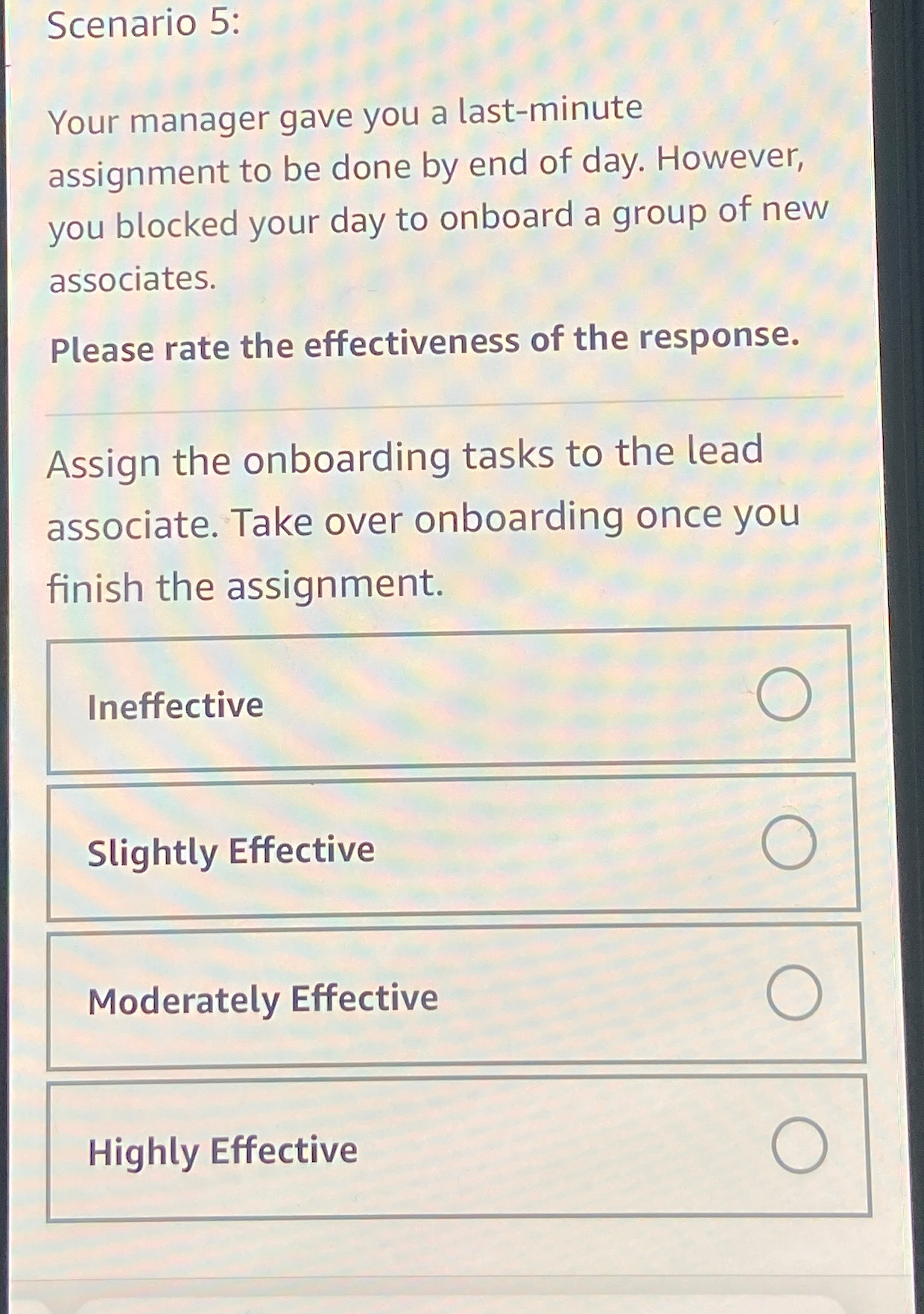 Solved Scenario 5:Your manager gave you a last-minute | Chegg.com