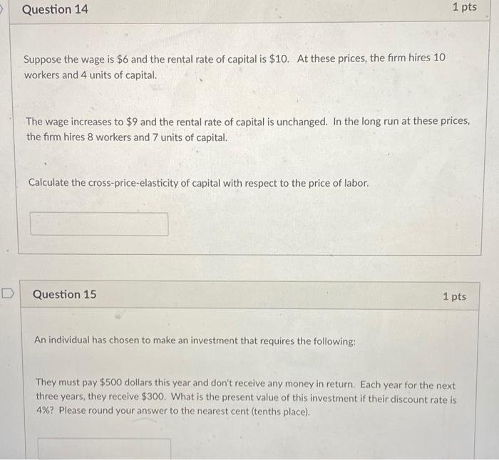 Solved Question 16 1 pts A utility maximizing individual has | Chegg.com
