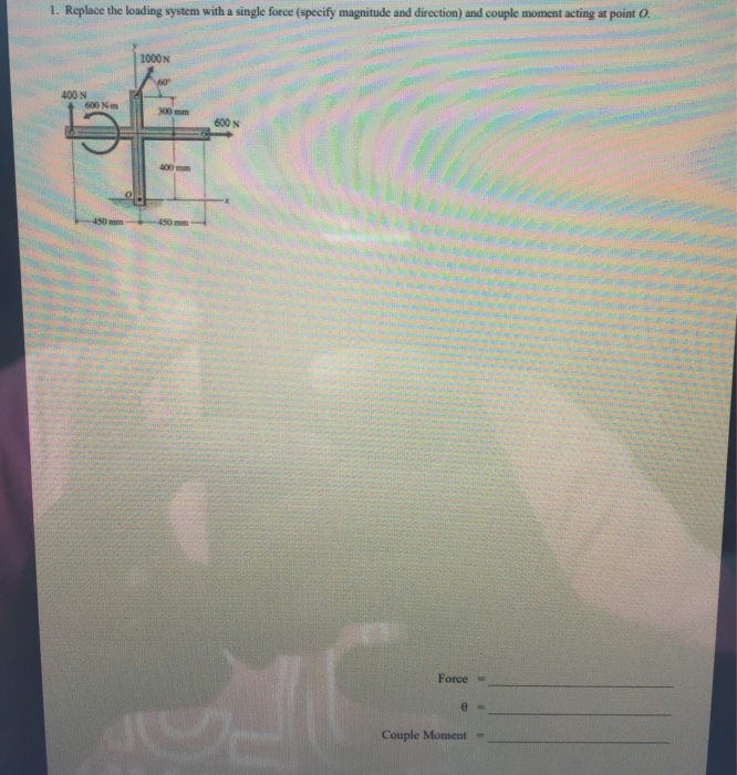 Solved Replace the loading system with a single | Chegg.com