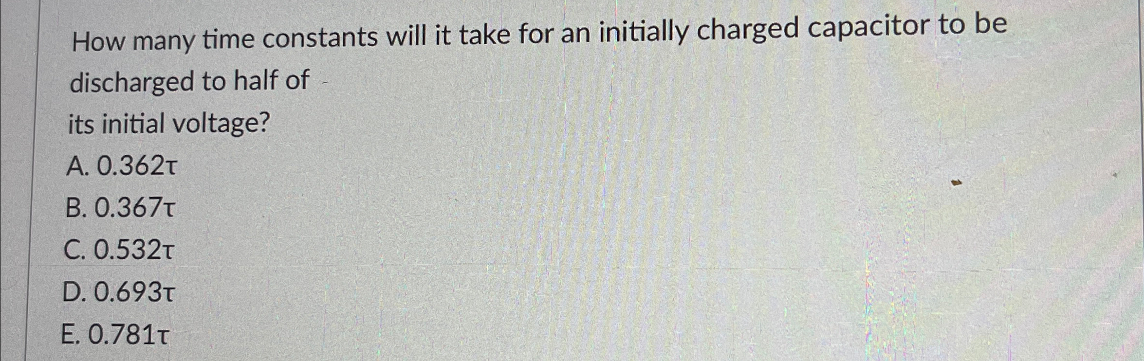 Solved How many time constants will it take for an initially | Chegg.com
